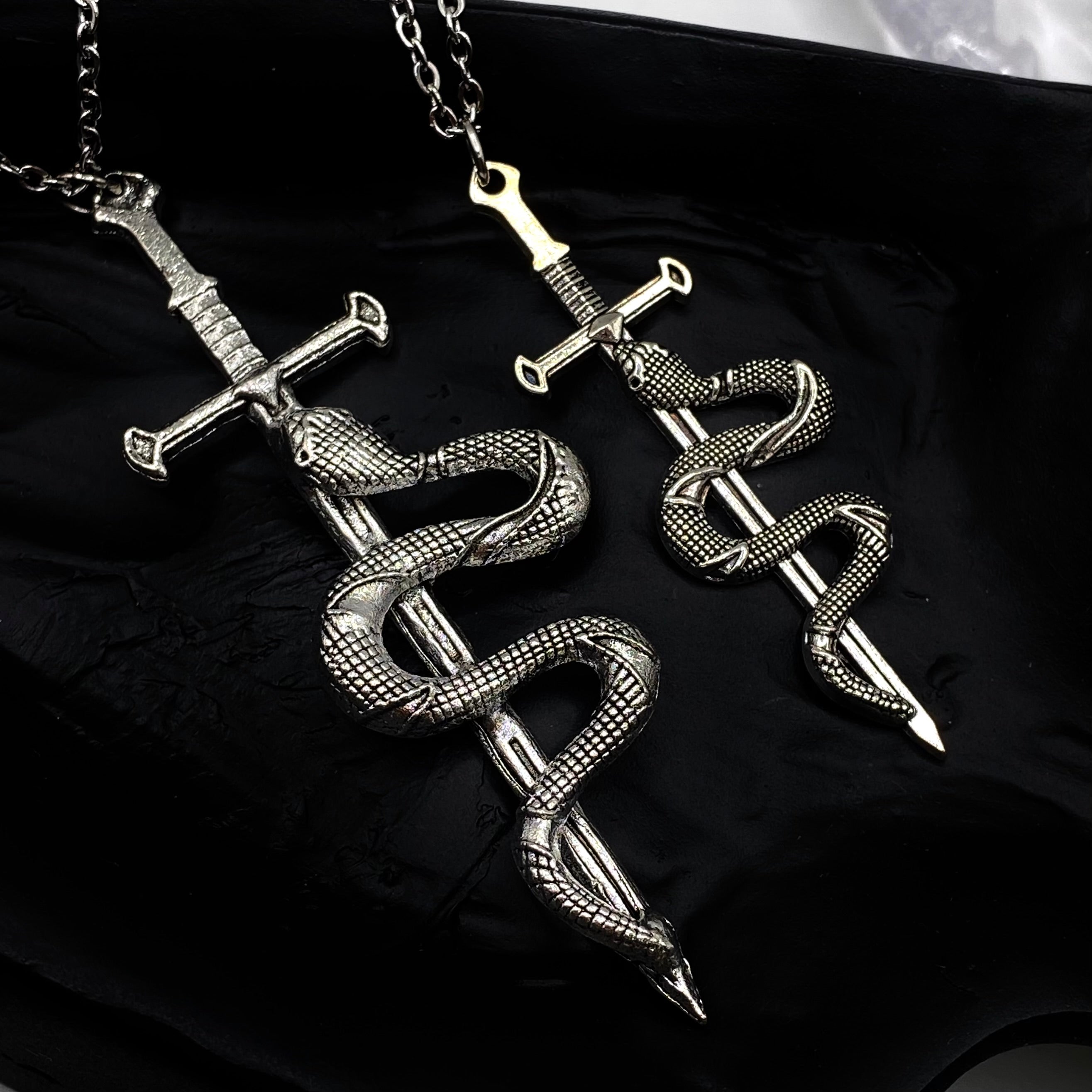 Snake on a Sword Necklace – Molls